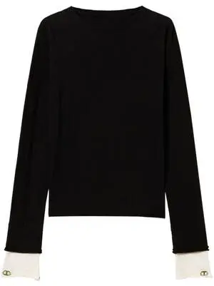 TWINSET Oval T Contrasting Jumper