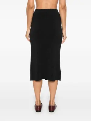 P.a.r.o.s.h Draped Midi Skirt - Grey
