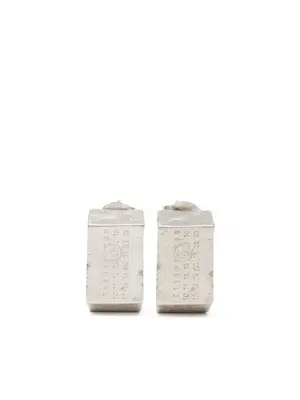 MAISON MARGIELA Numbers-motif Hoop Earrings - Silver