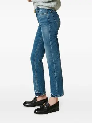 TWINSET Oval T Leather Loafers