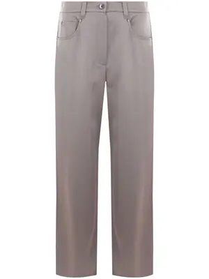 Brunello Cucinelli Wide-leg Cady-satin Trousers