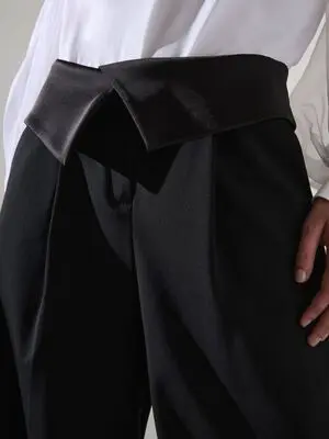 Karl Lagerfeld Kl Studio Tailored Wide-leg Trousers