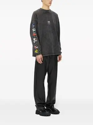 MSGM Printed Long-sleeve T-shirt