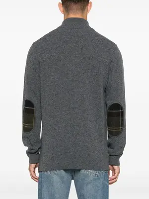 Barbour Wool Quarter Zip Sweater - Grey