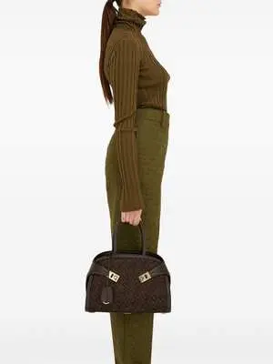 FERRAGAMO Small Hug Jacquard Handbag