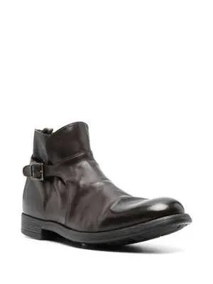 Officine Creative Buckle-strap Leather Ankle Boots