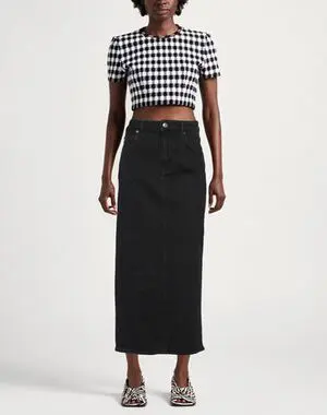 Maje Denim Flared Skirt