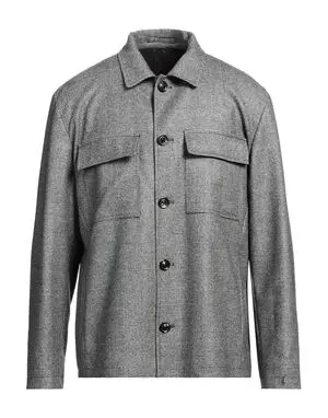LARDINI Houndstooth Wool-cashmere Safari Jacket - Grey
