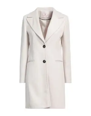 WHITE WISE Coat Camel Size Polyester, Viscose