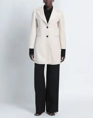 WHITE WISE Coat Camel Size Polyester, Viscose