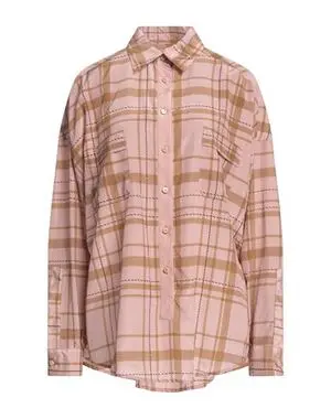 BALLANTYNE Tartan Pattern Oversized Shirt - Pink