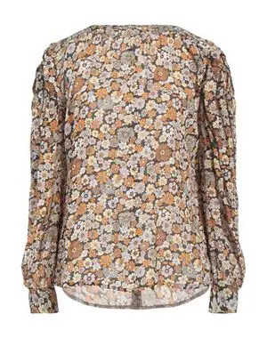 Antik Batik Floral Print Viscose Blouse - Beige