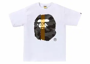 BAPE Camo Transform Big Ape Head Tee Shirt White/black