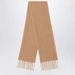 Destin Camel Wool And Cahsmere Scarf - Beige