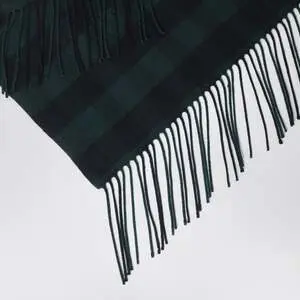 Destin British Check Wool And Cashmere Shawl