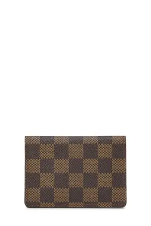 LOUIS VUITTON Damier Ebene Porte 2 Cartes Vertical