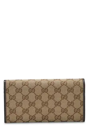 Gucci Original Gg Canvas Lovely Heart Continental Wallet