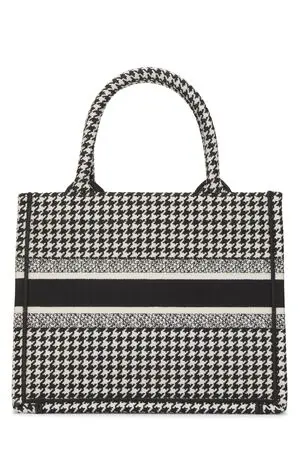 Dior Houndstooth Book Tote - Black