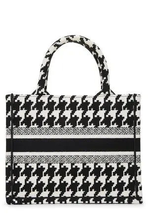 Dior Houndstooth Book Tote - Black