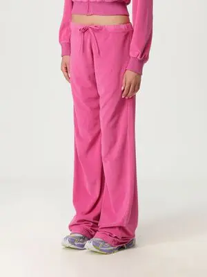 Balenciaga Velour Wide-leg Pants - Pink