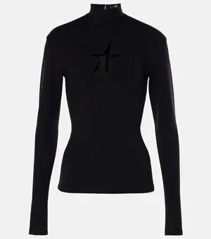 MUGLER Cutout Top - Black
