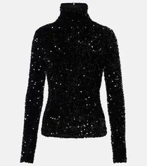 XU ZHI Sequined Top - Black