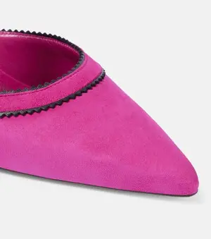 Manolo Blahnik Brontiamusa 70 Suede Mules