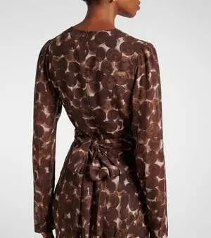 Dries Van Noten Printed Silk Gown