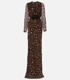 Dries Van Noten Printed Silk Gown