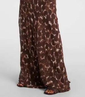 Dries Van Noten Printed Silk Gown