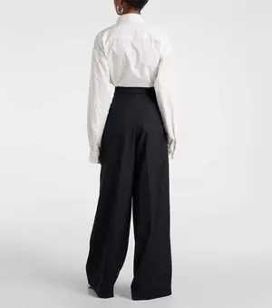 Dries Van Noten Pleated Wide-leg Pants - Black