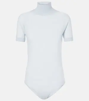 Alaïa Wool Bodysuit Blue