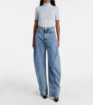 Alaïa Wool Bodysuit - Blue
