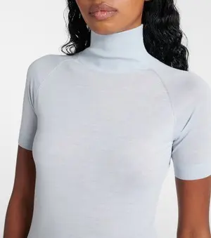 Alaïa Wool Bodysuit - Blue