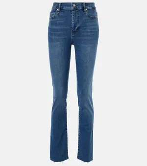 FRAME Le High Straight Slim Jeans - Blue