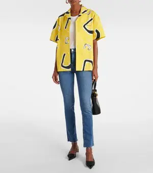 FRAME Le High Straight Slim Jeans - Blue