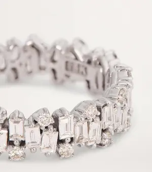 SUZANNE KALAN Gold And Diamond Shimmer Eternity Ring