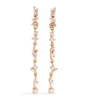 SUZANNE KALAN Classic Fireworks Sparkler Drop Earrings - Rose Gold