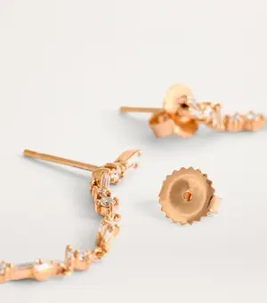 SUZANNE KALAN 18k Diamond Drop Earrings - Rose Gold