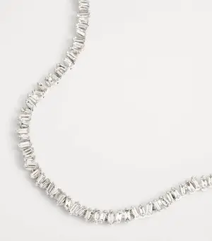 SUZANNE KALAN Gold And Diamond Mini Classic Tennis Necklace