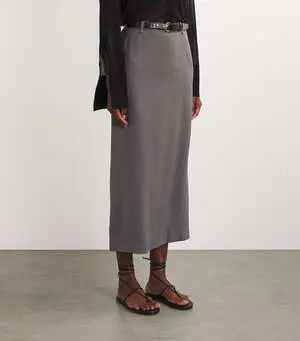 LE17SEPTEMBRE Twill Belted Pencil Skirt