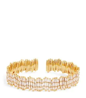 SUZANNE KALAN Classic Fireworks Diamond Bangle - Gold