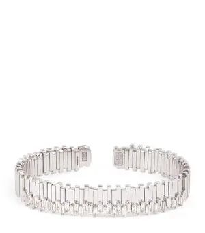SUZANNE KALAN Gold And Diamond Bangle - White