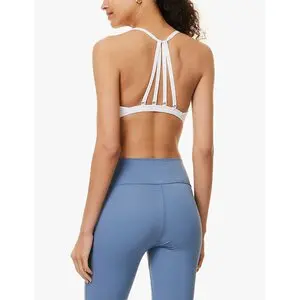 GYMSHARK Minimal Triangle-cup Stretch-woven Sports Bra - White