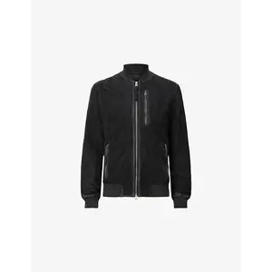 ALLSAINTS Kemble Regular-fit Zip-up Suede Bomber Jacket - Black