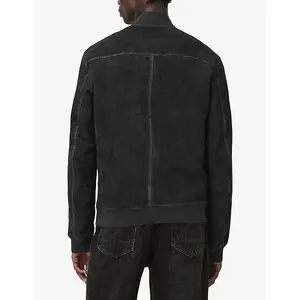 ALLSAINTS Kemble Regular-fit Zip-up Suede Bomber Jacket - Black