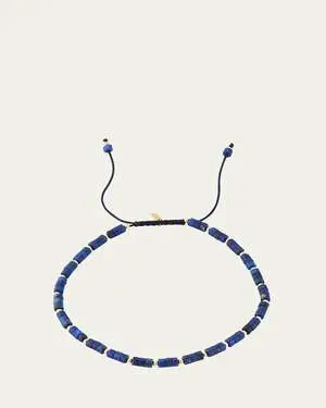 JAN LESLIE Lapis And 18k Gold Beaded Bracelet - Blue