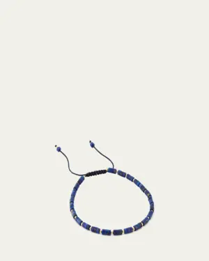 JAN LESLIE Lapis And 18k Gold Beaded Bracelet