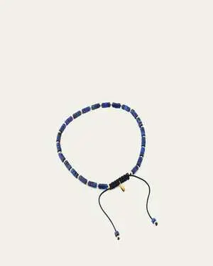 JAN LESLIE Lapis And 18k Gold Beaded Bracelet