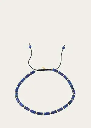 JAN LESLIE Lapis And 18k Gold Beaded Bracelet
